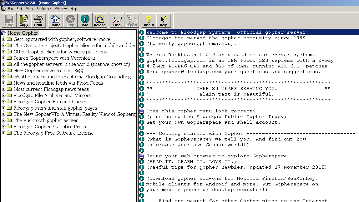 Gopher is Not the Web | Letters From Somnolescent
